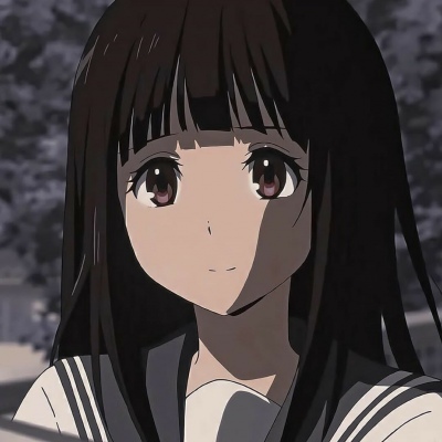 动画作品冰菓女主千反田爱瑠图片头像_卡通头像-52图片网