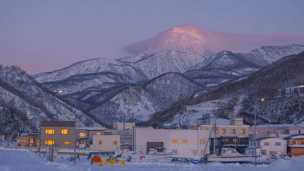 北海道道东的雪景风光电脑壁纸_风景电脑壁纸-52图片网