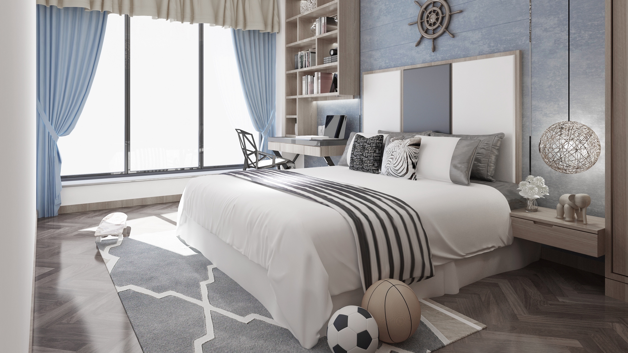 精美卧室装修效果图片_静物电脑壁纸-52图片网